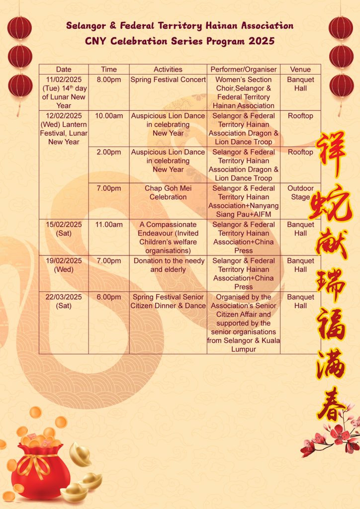 Selangor & Kuala Lumpur Hainan Association (Thean Hou Temple) 2025 Year ...